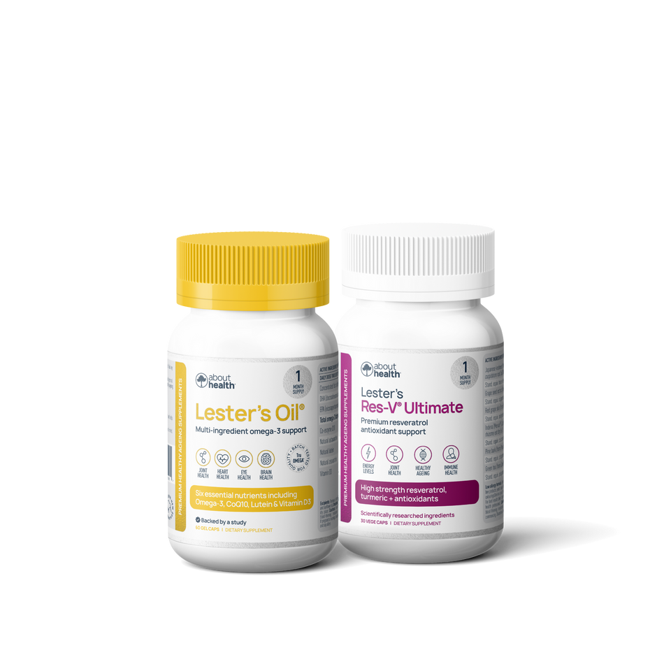 Healthy Ageing Pack - Lester's Oil & Res-V | About Health
